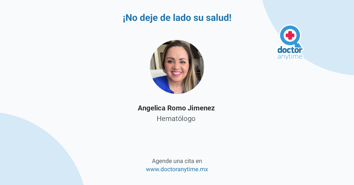 Angelica Romo Jimenez, Hematólogo en Zapopan | Agenda una cita online